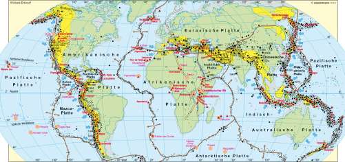 Diercke Weltatlas - Kartenansicht - Erdbeben und Vulkanismus/Plattentektonik