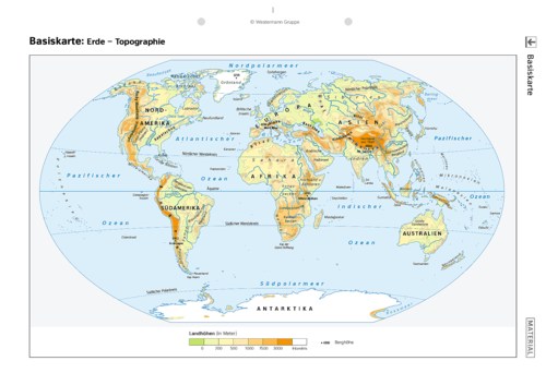 Diercke Weltatlas - Kartenansicht - Erde - Physische Übersicht - 978-3-14-100870-8 - 8 - 2 - 1